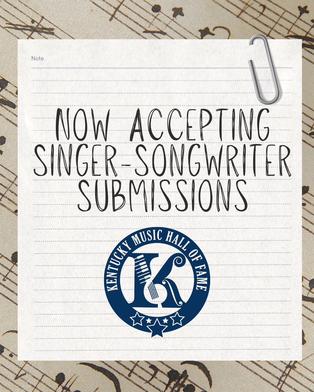 Now Booking for 2026 Singer-Songwriter Series - Kentucky Music Hall of ...